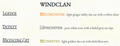 WindClan | Generations Warriors OCs Wiki | Fandom