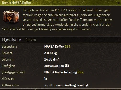 MAFEA Kofferlieferung - Level 1 | Genesis Projekt Wikia | Fandom