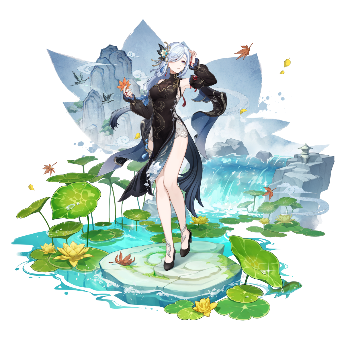 Shenhe Frostflower Dew Genshin Impact Shenhe Genshin Impact Genshin Impact Highres