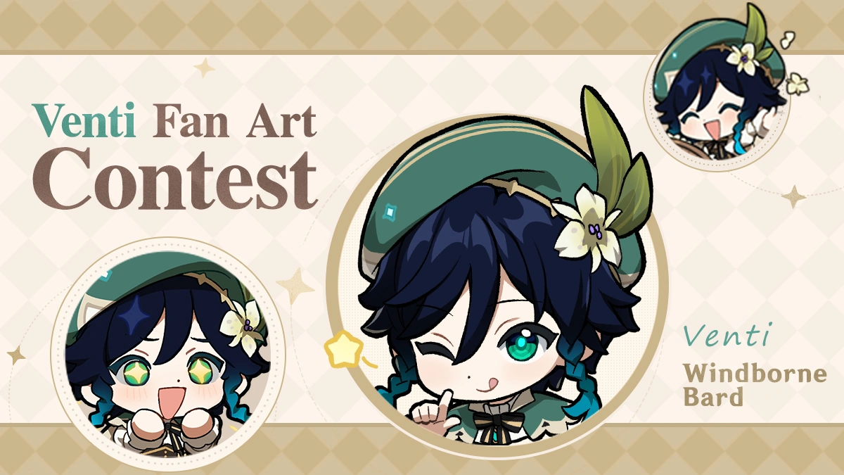 "Windborne Bard" Venti Fan Art Contest 2022-09-20 | Genshin Impact Wiki ...
