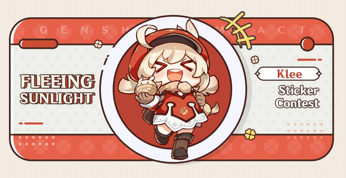 "Fleeing Sunlight" Klee Sticker Contest Event | Genshin Impact Wiki ...