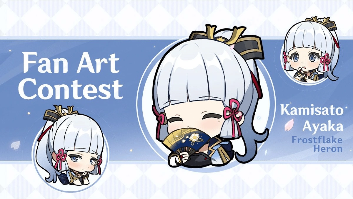 "Frostflake Heron" Kamisato Ayaka Fan Art Contest 2023-12-11 | Genshin ...