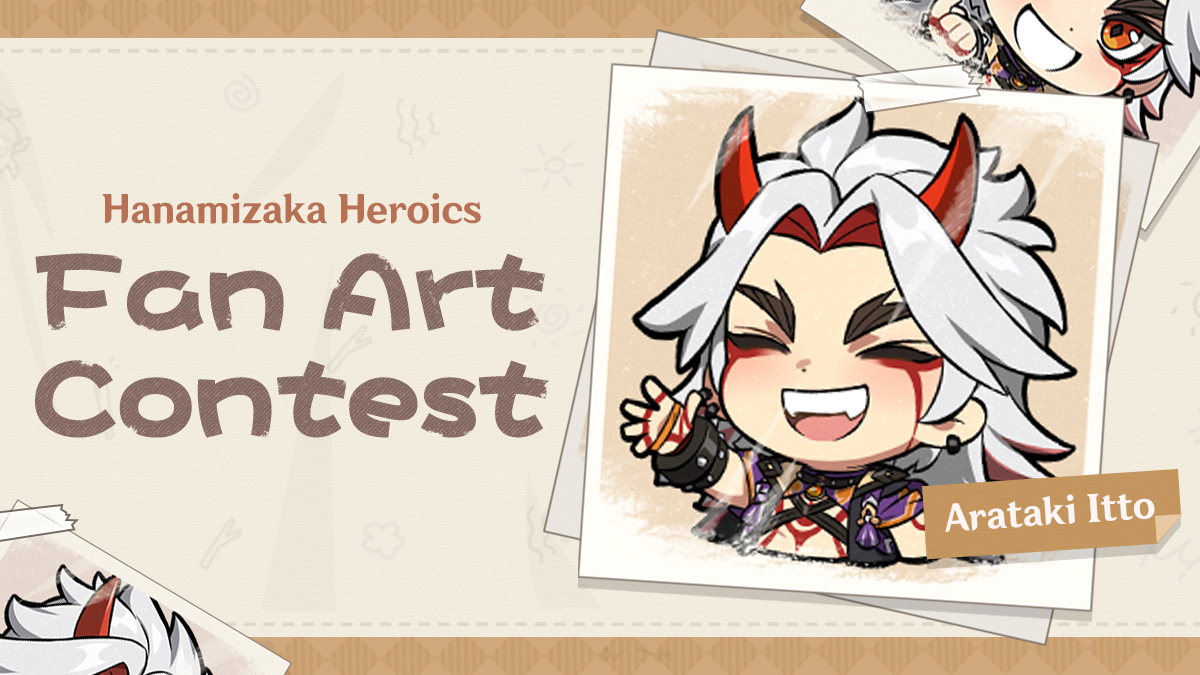 Hanamizaka Heroics Arataki Itto Fan Art Contest 2022 11 28 Genshin
