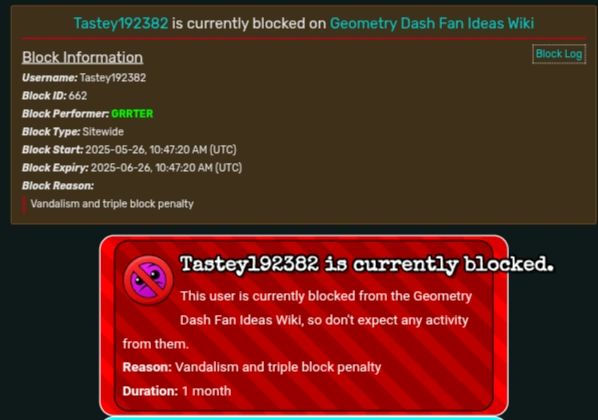 I got blocked. | Geometry Dash Fanon Wiki | Fandom