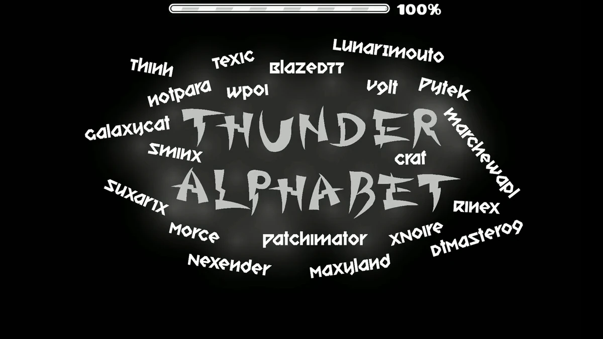 Thunder Alphabet | Geometry Dash вики | Fandom