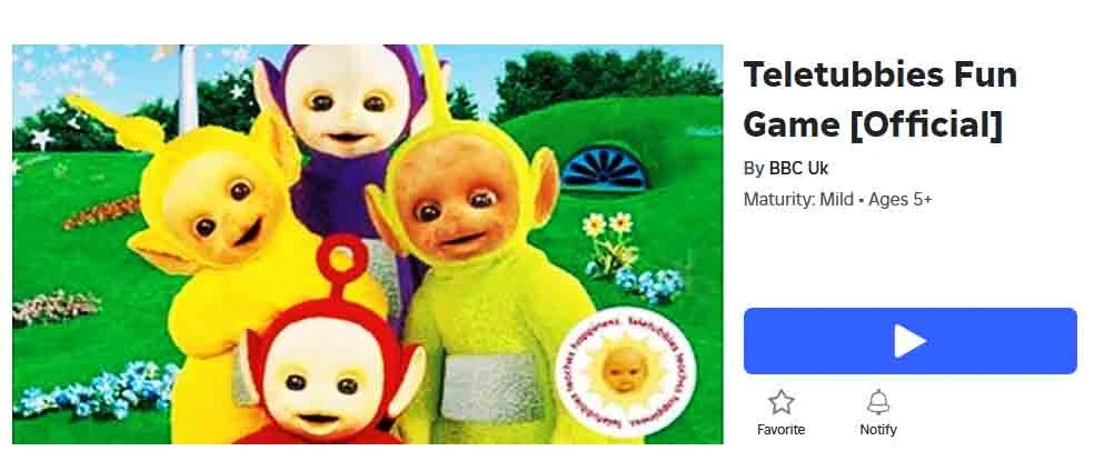 Unauthorized Teletubbies Roblox Game | Lost Episode Creepypasta Wiki ...