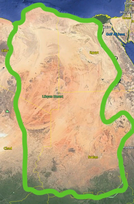 Ancient Libyan Desert Map