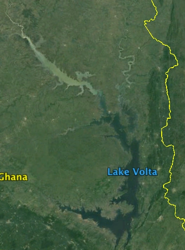 Lake Volta Map