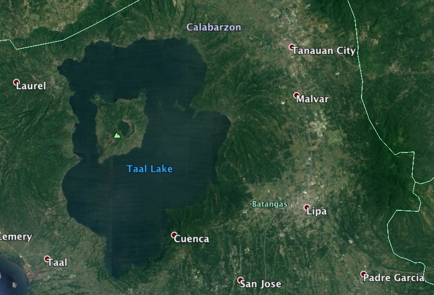 Taal Volcano Map