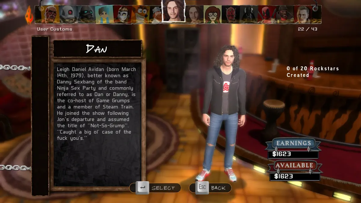 Daniel Avidan | Guitar Hero World Tour: Definitive Edition Wiki | Fandom
