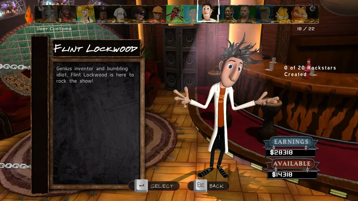 Flint Lockwood | Guitar Hero World Tour: Definitive Edition Wiki | Fandom