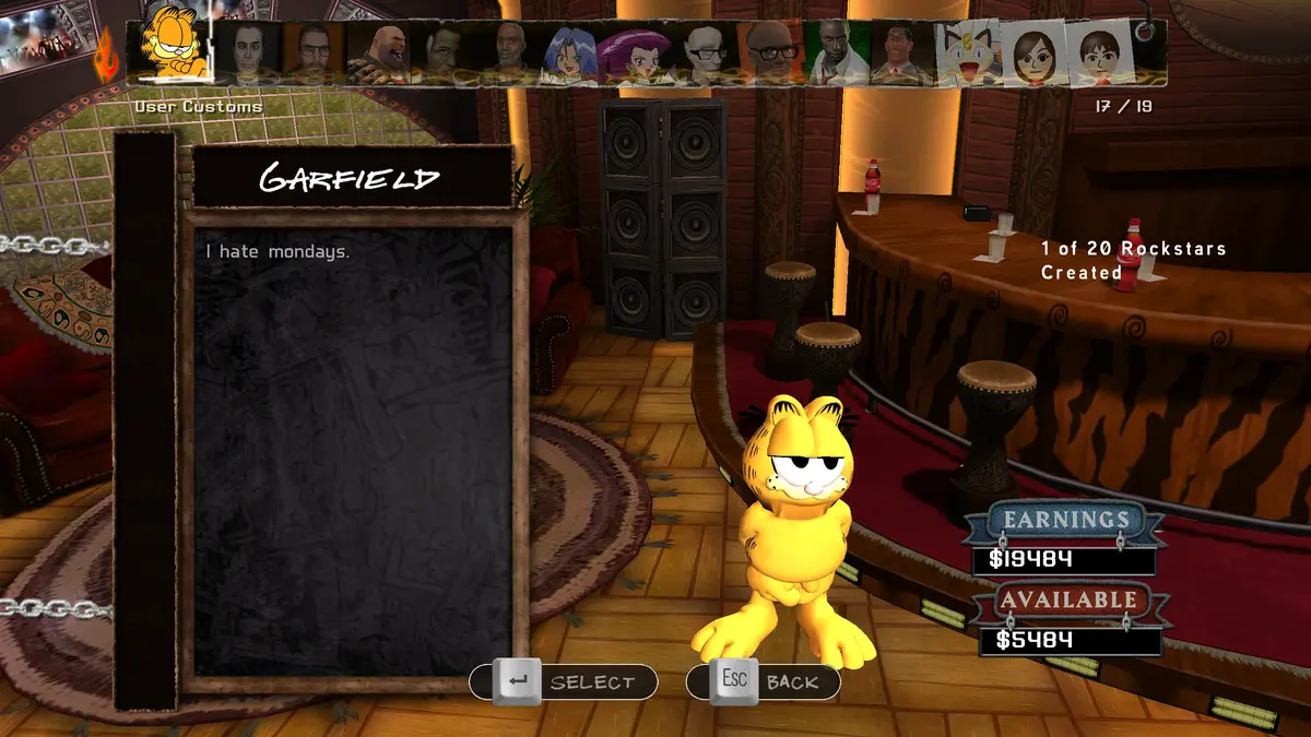 Garfield | Guitar Hero World Tour: Definitive Edition Wiki | Fandom