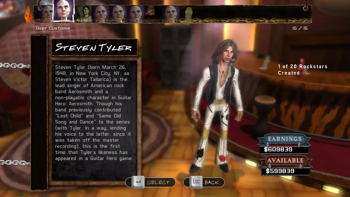 Steven Tyler | Guitar Hero World Tour: Definitive Edition Wiki | Fandom