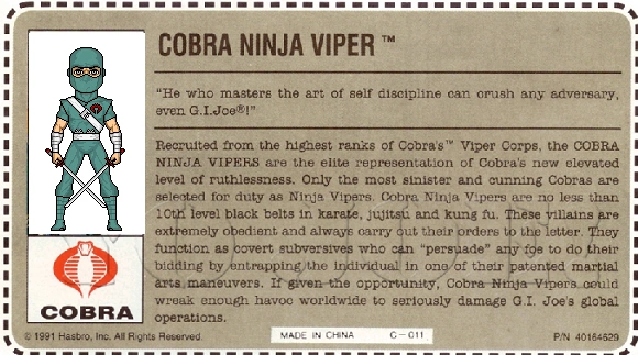 Cobra Ninja Viper | G.I.-Joe-Microheroes Wiki | Fandom