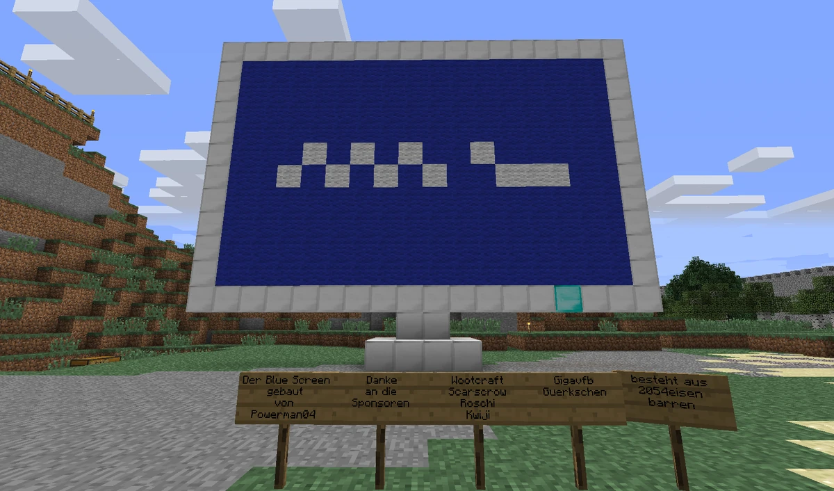 Blue Screen | GIGA Minecraft Wiki | Fandom