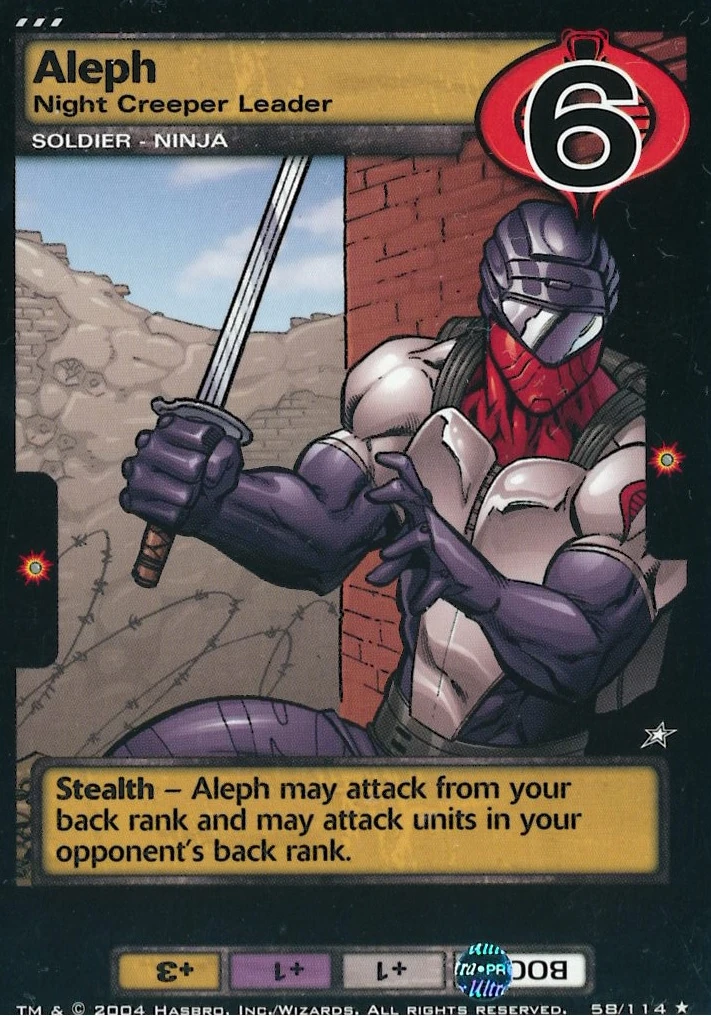 Aleph - Night Creeper Leader | G.I.Joe TCG Wiki | Fandom