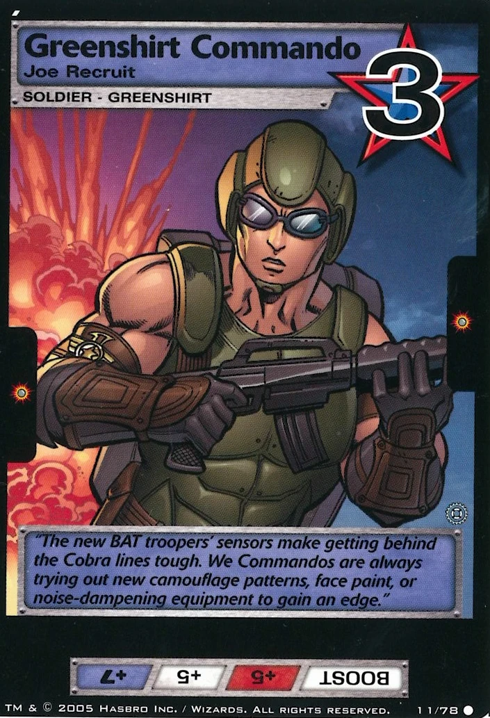 Greenshirt Commando - Joe Recruit | G.I.Joe TCG Wiki | Fandom