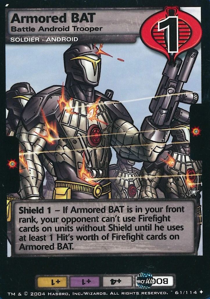 Armored BAT - Battle Android Trooper | G.I.Joe TCG Wiki | Fandom