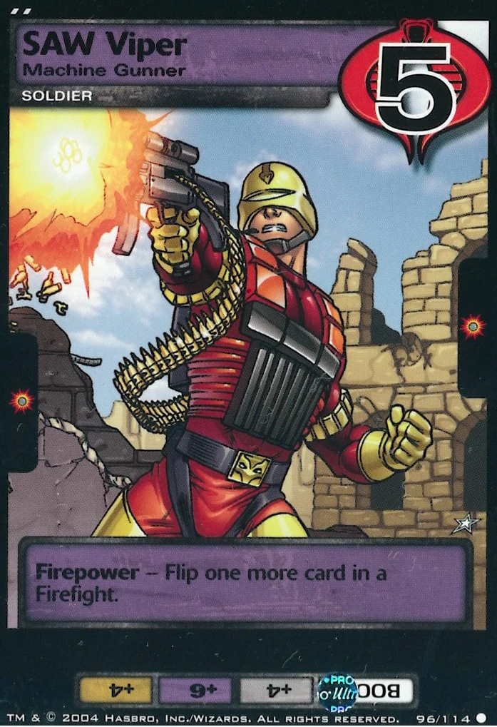 SAW Viper - Machine Gunner | G.I.Joe TCG Wiki | Fandom