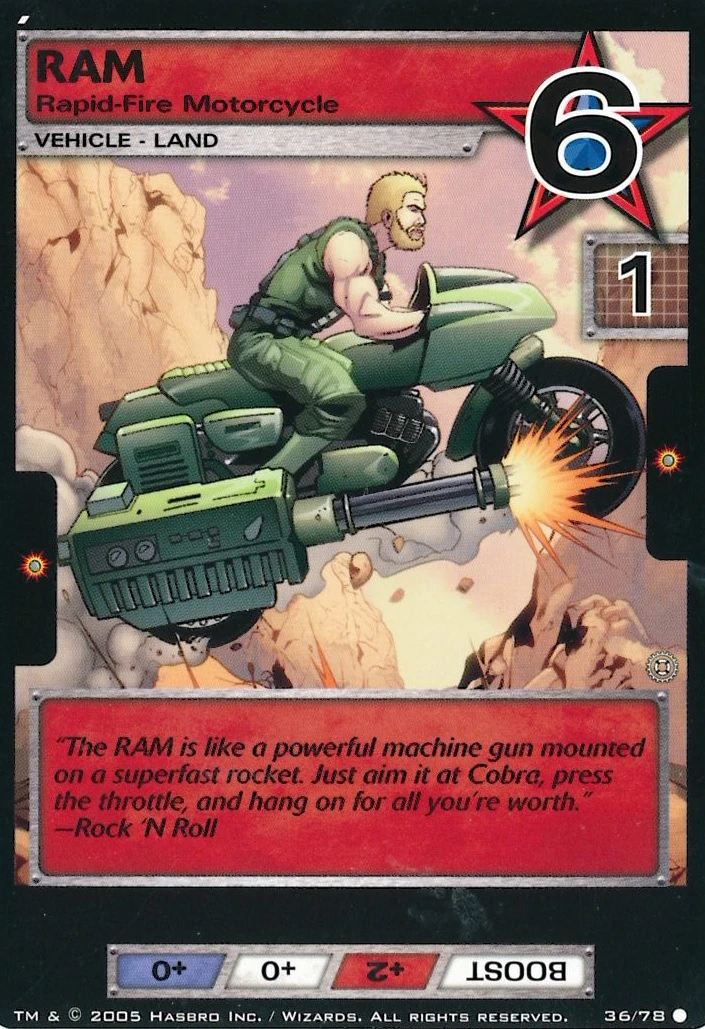 RAM - Rapid-Fire Motorcycle | G.I.Joe TCG Wiki | Fandom