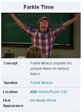Farkle Time | Girl Meets World Wiki | Fandom