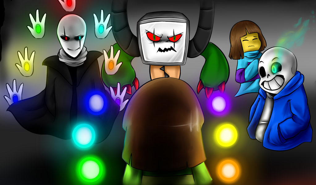Chara vs Omega Flowey, Sans, Frisk & Gaster (Battle) | Glitchtale Wiki ...