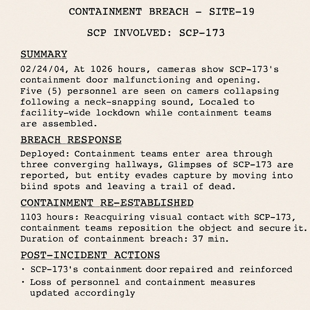 What If SCP-173 was real? | Paradoxpedia Wiki | Fandom