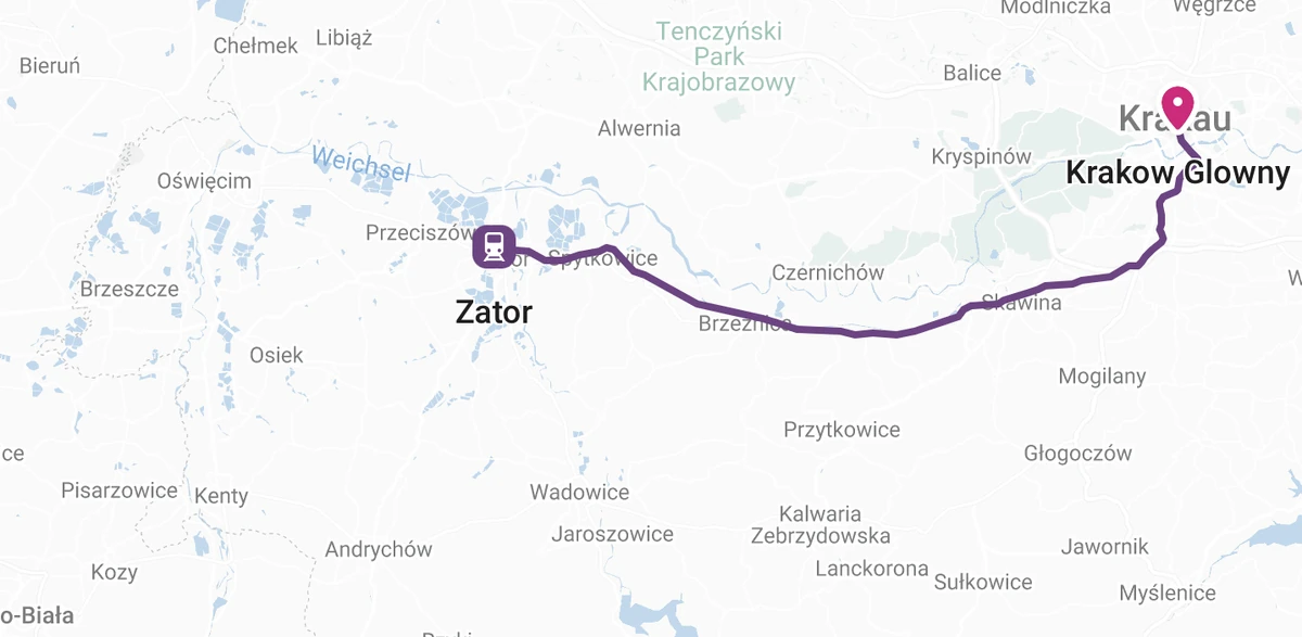 KRAKÓW GŁÓWNY-Zator-OŚWIĘCIM | Globe Wiki | Fandom