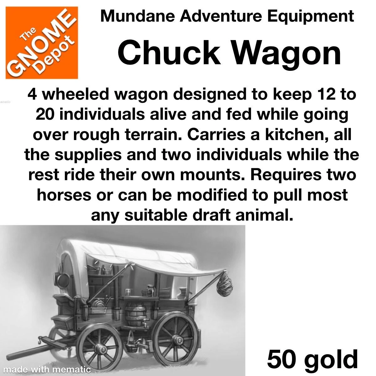 Chuck Wagon | GnomeDepot Wiki | Fandom