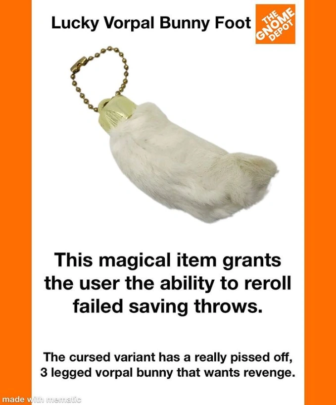Lucky Vorpal Bunny Foot | GnomeDepot Wiki | Fandom