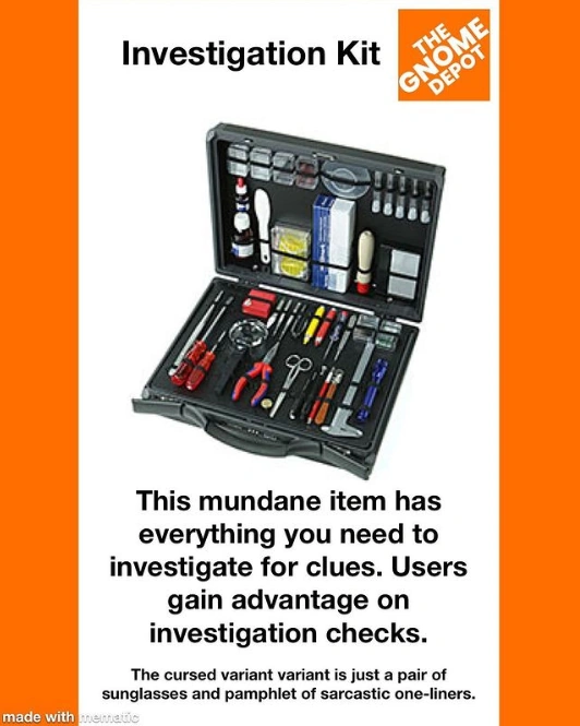 Investigation Kit | GnomeDepot Wiki | Fandom