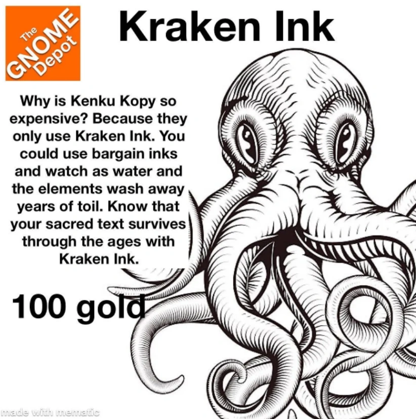 Kraken Ink | GnomeDepot Wiki | Fandom
