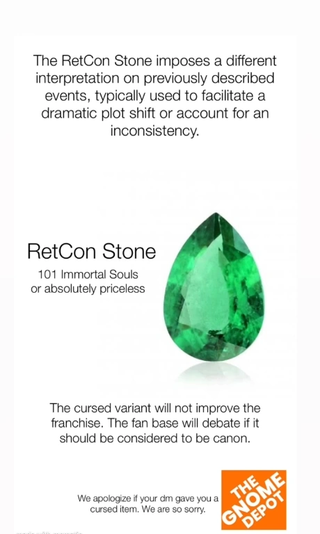 RetCon Stone | GnomeDepot Wiki | Fandom