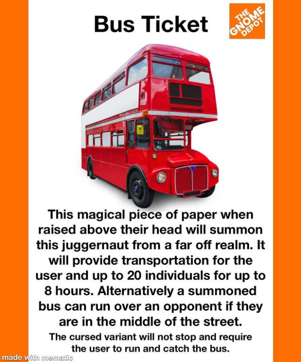 Bus Ticket Gnomedepot Wiki Fandom