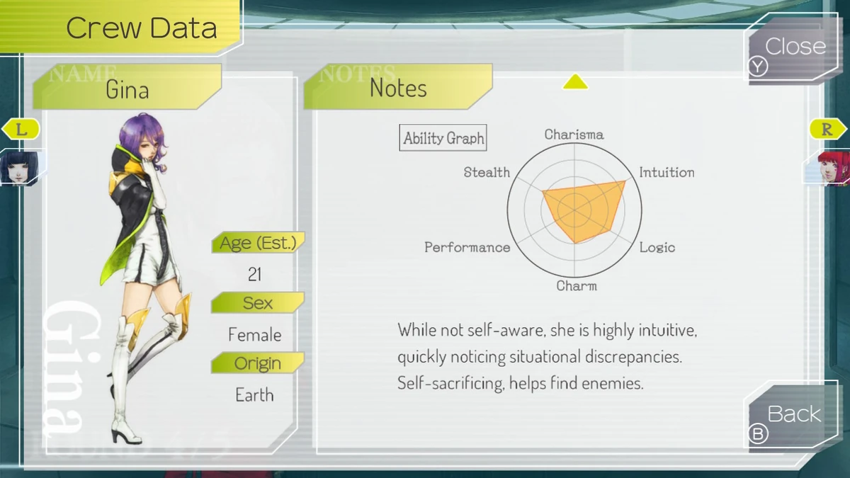 Gina/Gameplay | Gnosia Wiki | Fandom