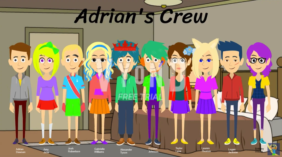 Adrian's Crew | GoAnimate V2 Wiki | Fandom