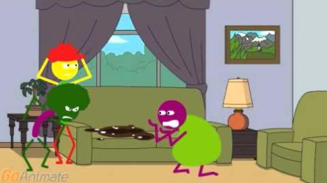 Barney Pours Coke on the Couch and Gets Grounded | GoAnimate V2 Wiki ...