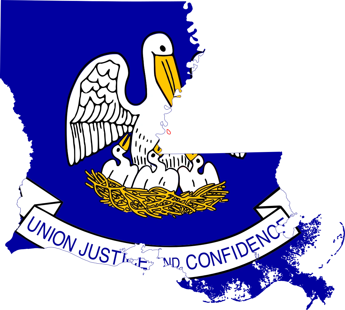 Louisiana State Flag Coloring Page