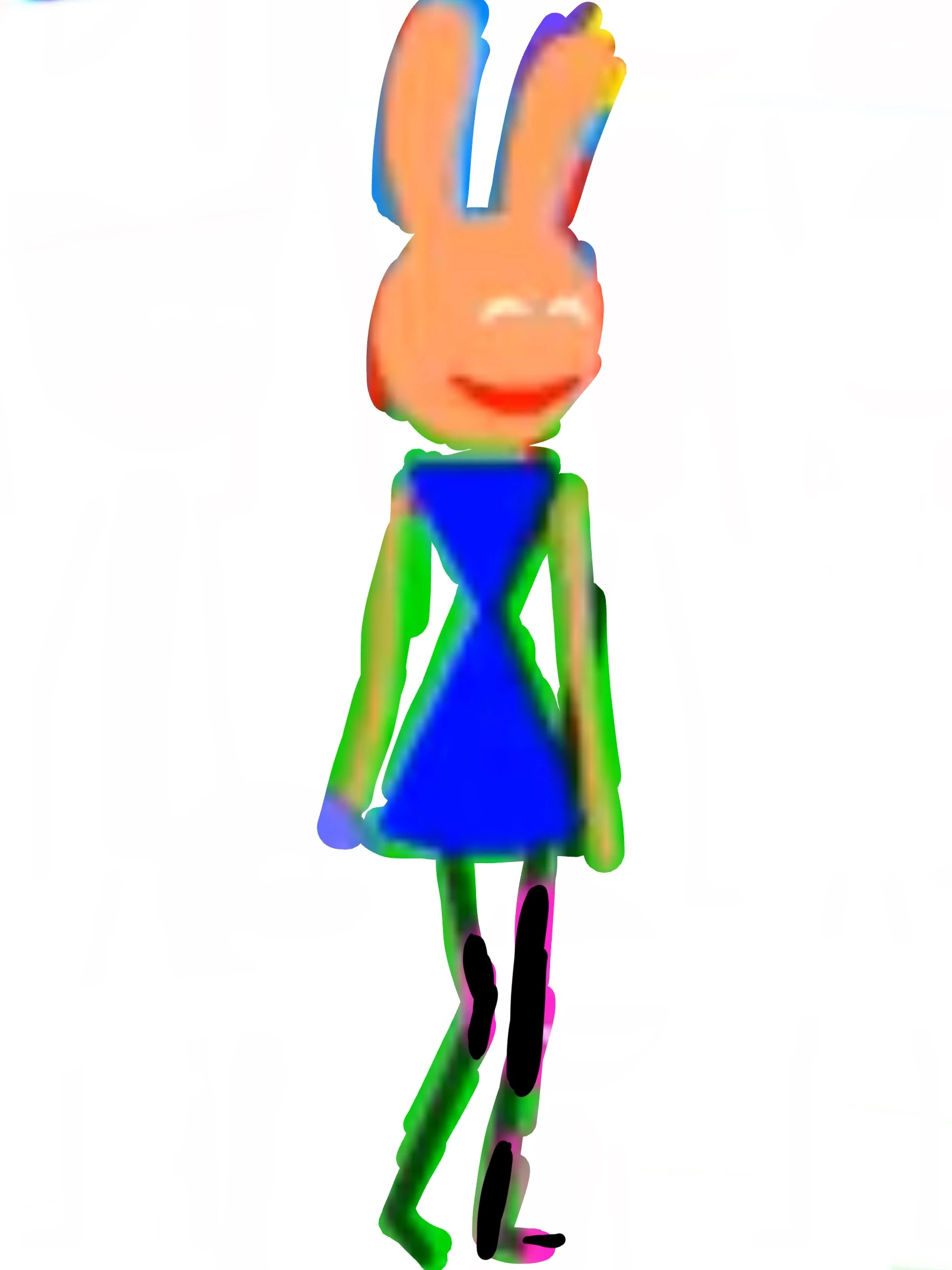 how to draw a stick figure rabbit