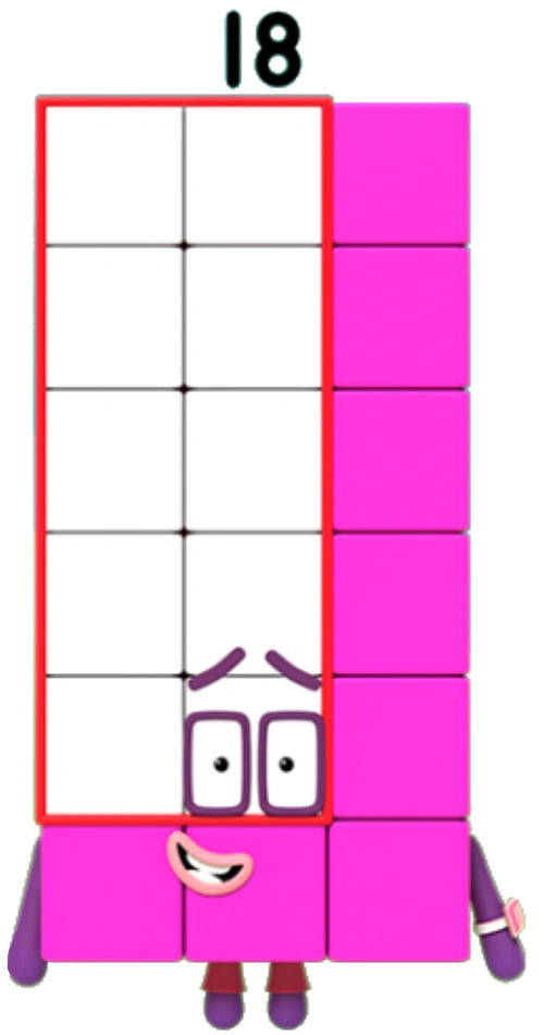 Eighteen (Numberblocks) | GoAnimate V21 Wiki | Fandom