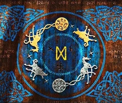 wolf chasing sun and moon