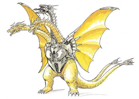 how to draw mecha king ghidorah