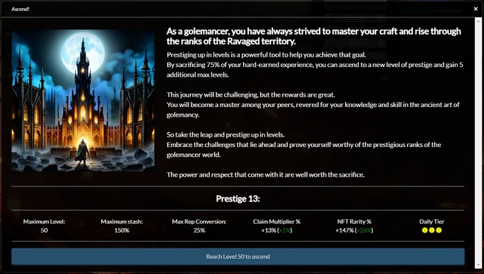 Prestige | Golem Overlord Wiki | Fandom