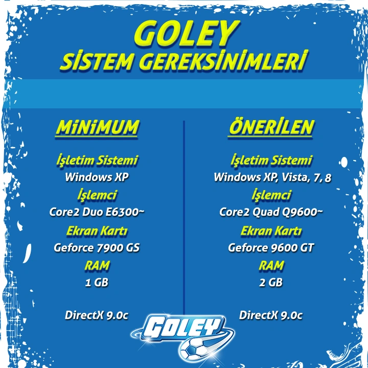 Sistem İhtiyaçları | Goley Wiki | Fandom