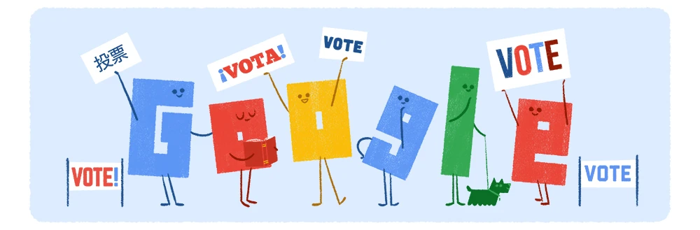 United States Elections 2016 Reminder (Day 1) | Google Doodles Wiki ...