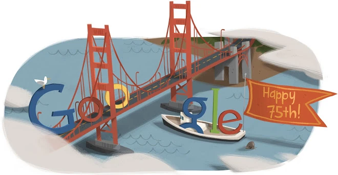 75th Anniversary of the Golden Gate Bridge | Google Doodles Wiki | Fandom