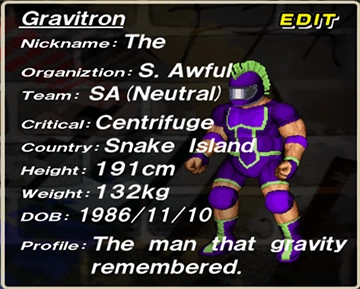 Gravitron | Goon Championship Wrestling Wiki | Fandom