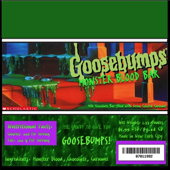 User blog:IsaiahV17/Custom Goosebumps Candy Bar Wrappers | Goosebumps ...