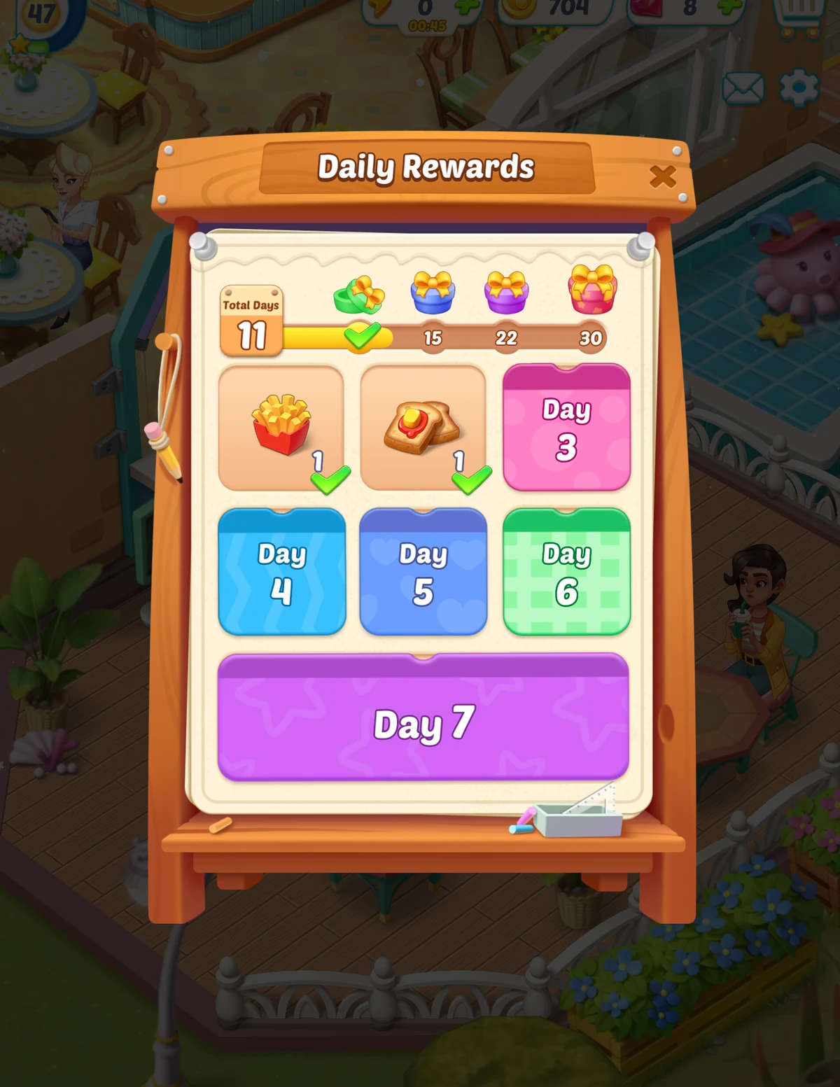 Daily Rewards | Gossip Harbor Wiki | Fandom