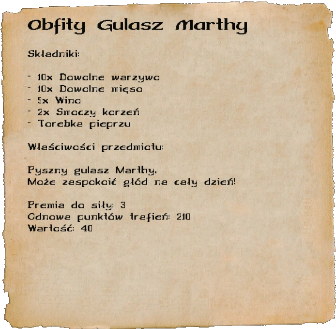 Przepis: Obfity gulasz Marthy | Gothicpedia | Fandom